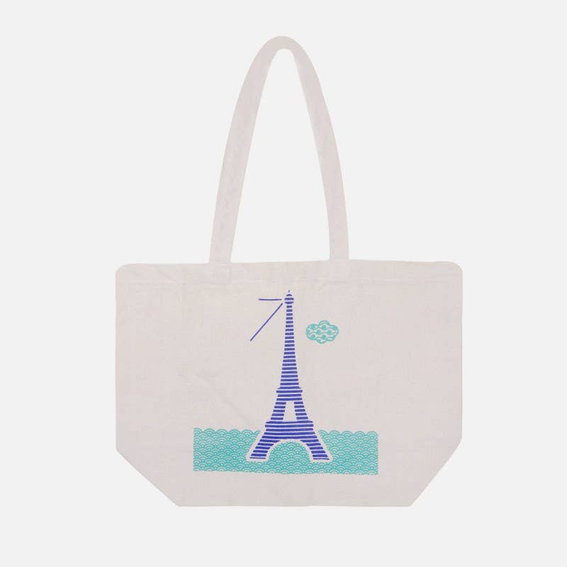 French Tote Bag - The Seine in Paris - Blue – Saveur du Jour